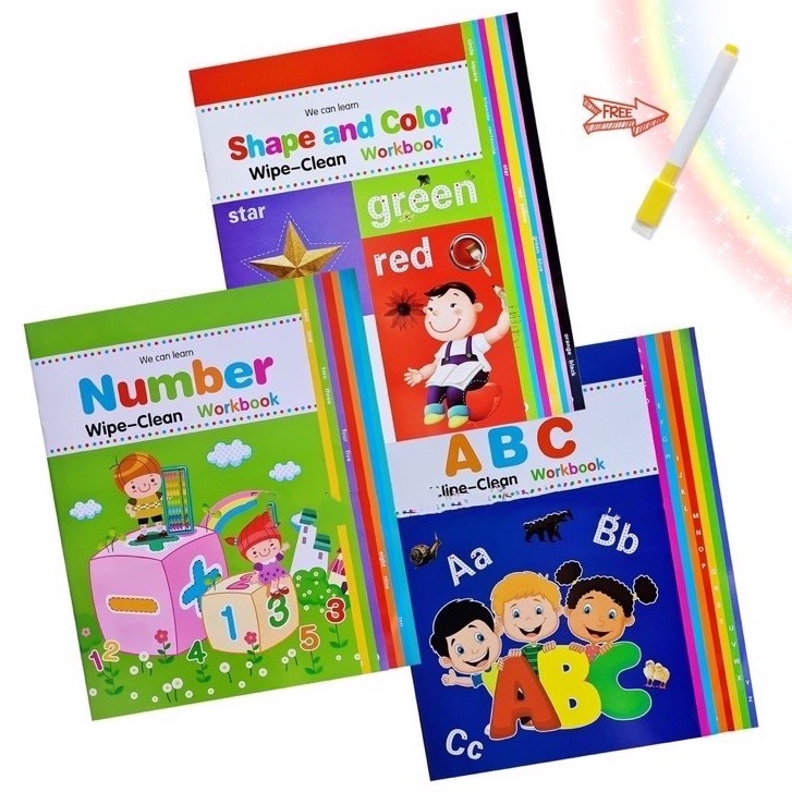 JLT 3in1 Wipe and Clean Erasable Writing Book | Shopee Philippines