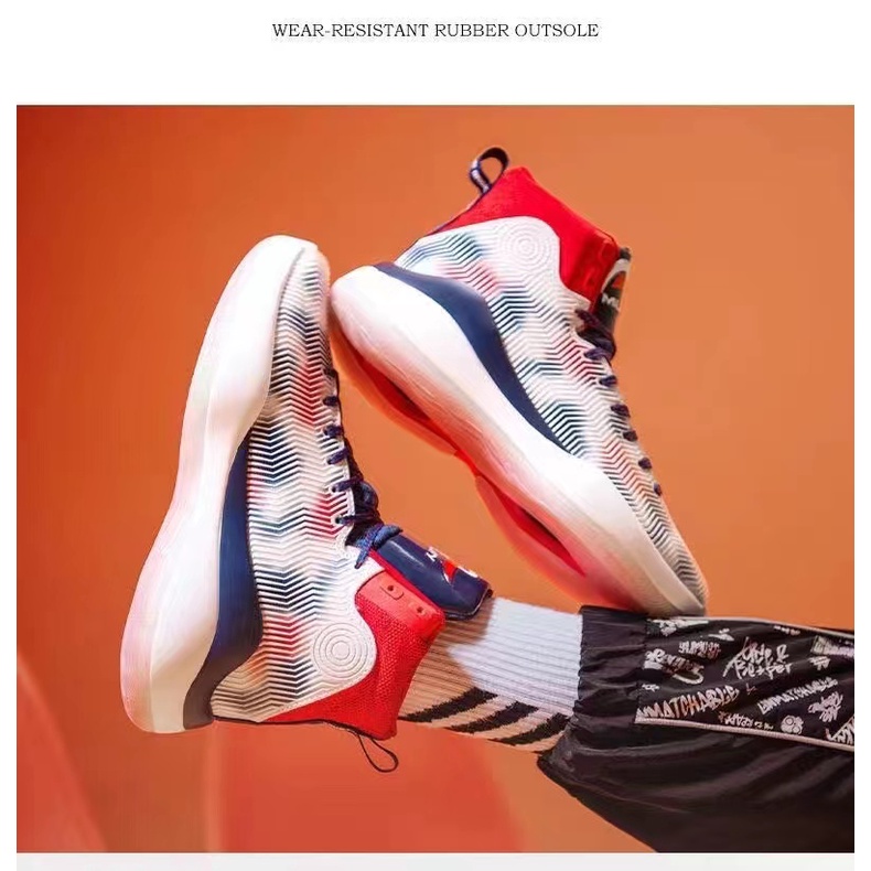 High Top Men's New Custom Design Basketball Shoes ShoeLace Up With ...