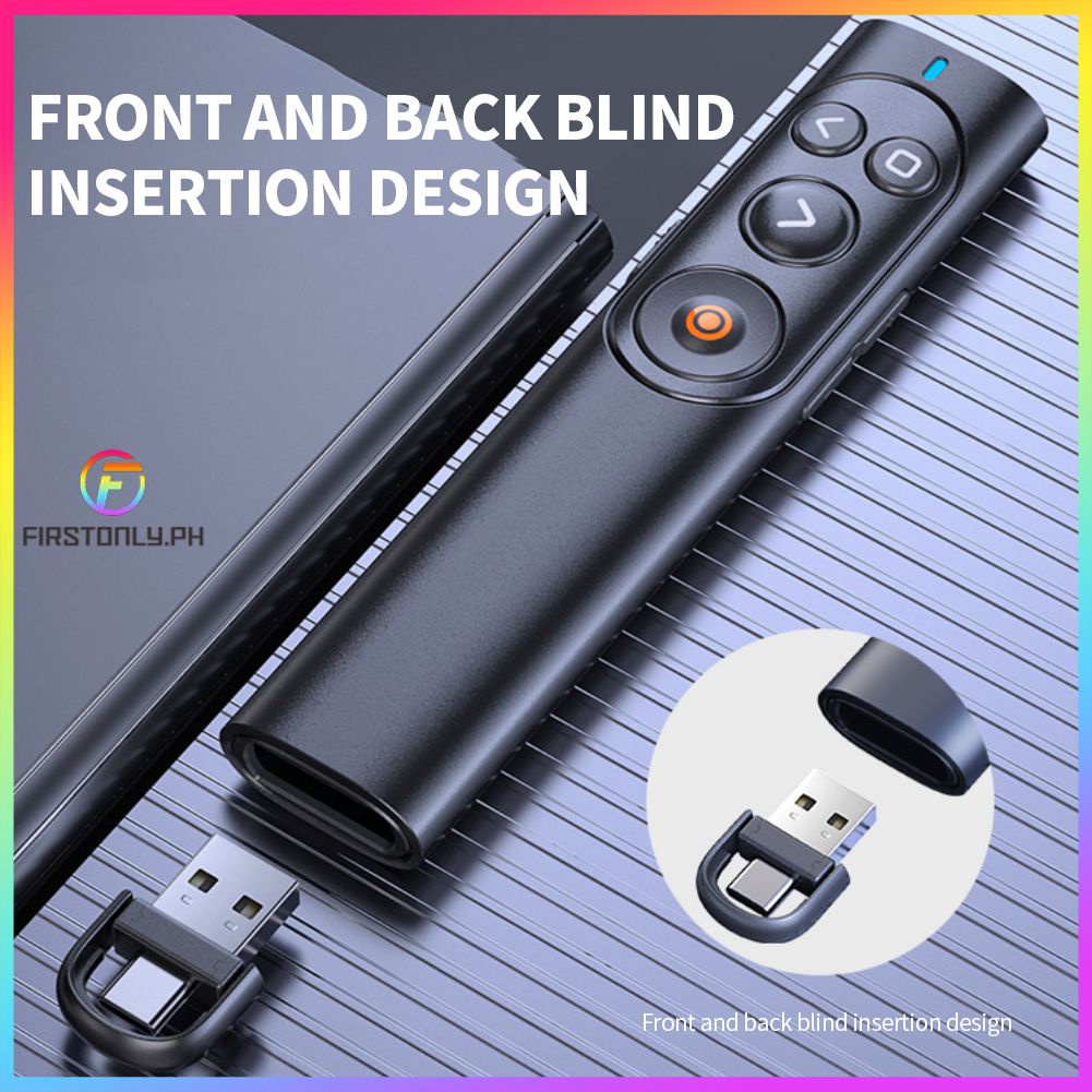 Wireless PPT Presenter Remote Control Red and Green Pointer Powerpoint ...