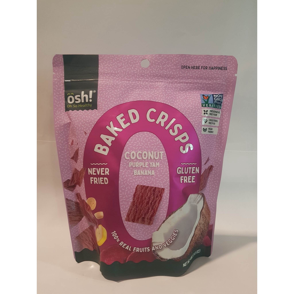 Oh So Healthy Baked Crisp Coconut Purple Yam Banana Flavor | Shopee ...