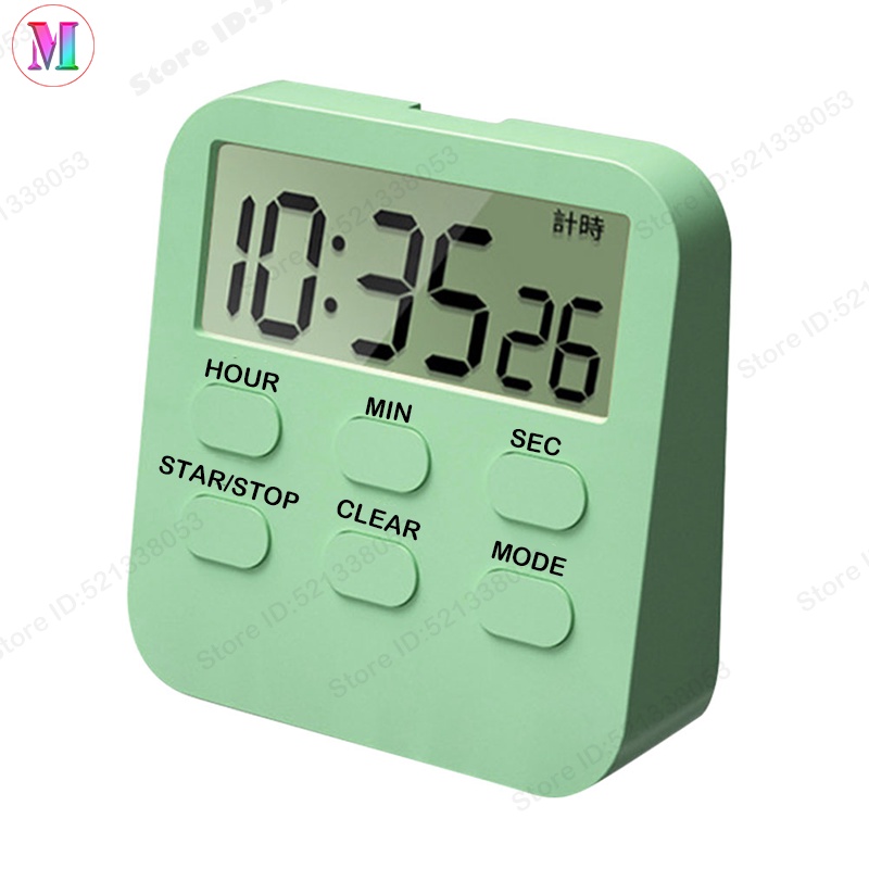 Kitchen Cooking Timer Large LCD Digital Countdown Up Clock Loud Alarm ...