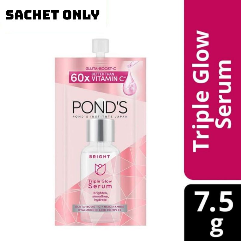 PONDS BRIGHT SERUM BURST CREAM 7.G SACHET WITH HYALURONIC ACID | Shopee ...