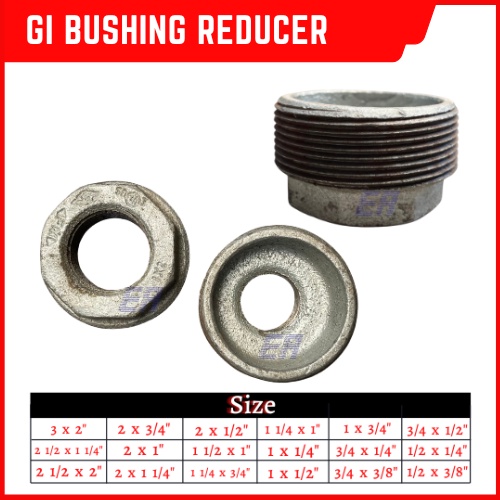 MECH BUSHING REDUCER GI FITTINGS GALVANIZED IRON | Shopee Philippines