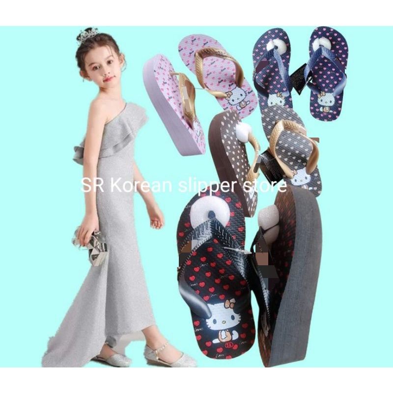 Kitty High heel girl kids fashion slippers high 3 CM (size 25-34) 192 ...