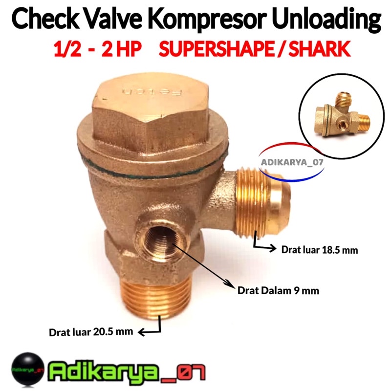 Check valve Compressor 1/2-2 hp check valve Compressor 1/2-2hp SHARK ...