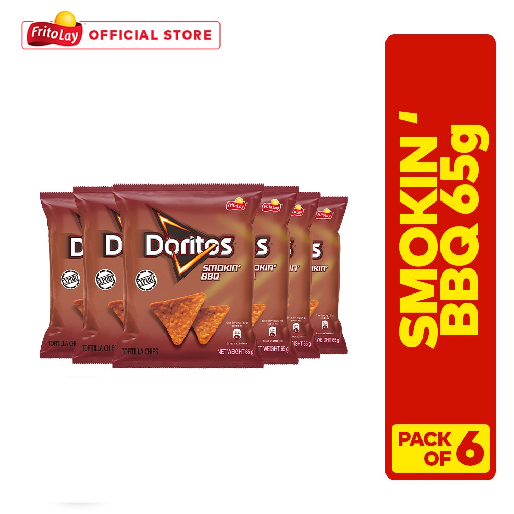 Doritos Barbeque (BBQ) Tortilla Chips Snack 65g (Pack of 6) | Shopee Philippines