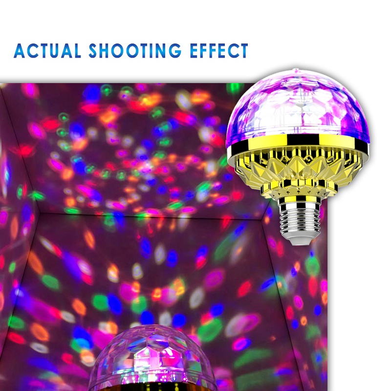 AMASCO Full color rotating lamp LED Bulb Christmas Crystal Stage light ...