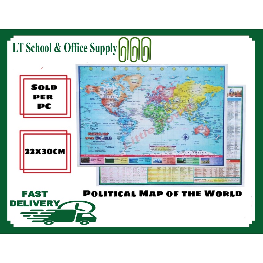 Political map of the world / world statistics regions and nations chart ...