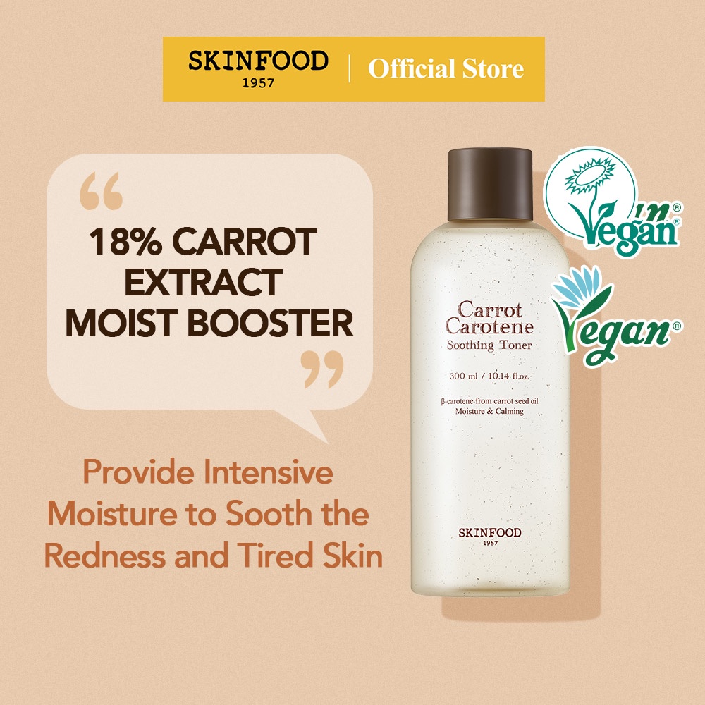 [SKINFOOD Official] Carrot Carotene Soothing Toner 300ml / Instantly ...