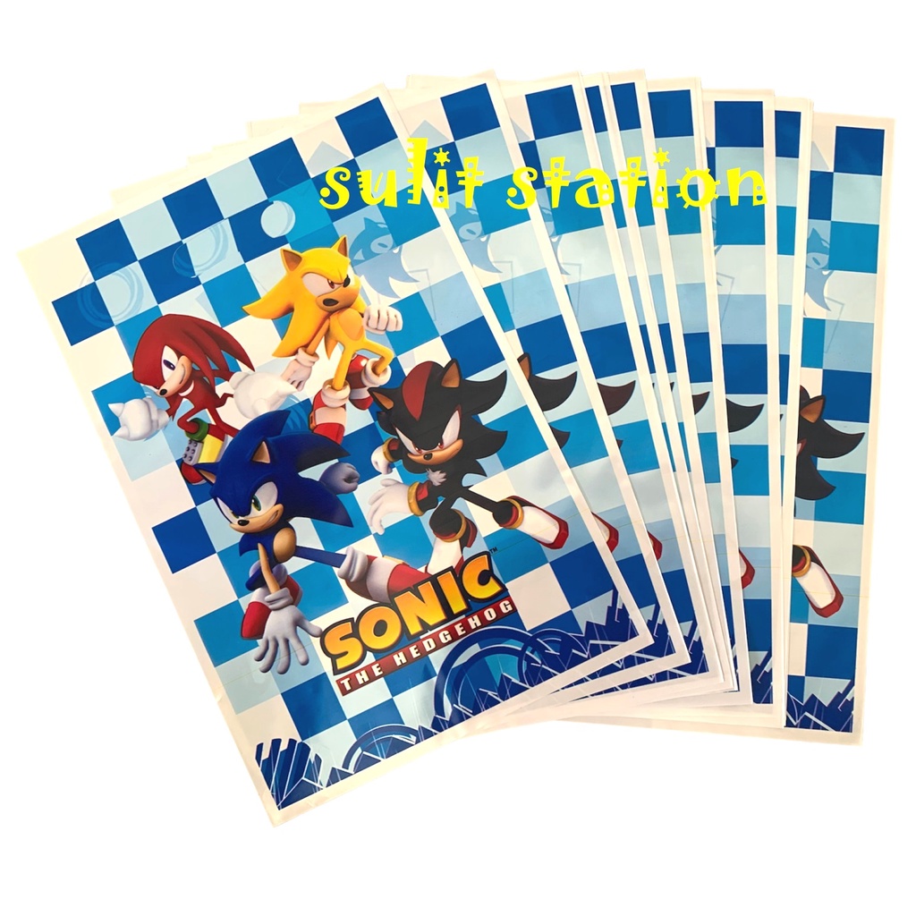 10pcs SONIC THE HEDGEHOG THEMED PARTY GIFT PLASTIC LOOT BAG giveaways ...