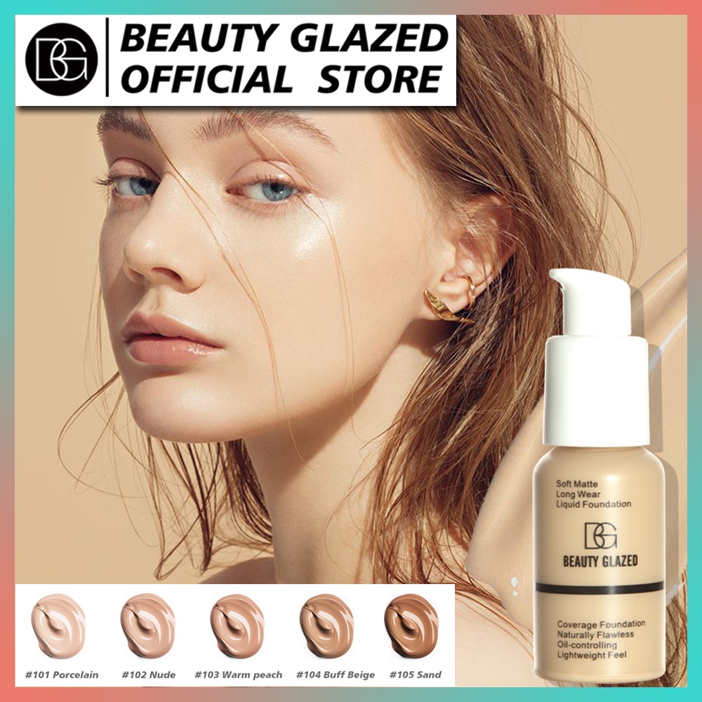 BEAUTY GLAZED Liquid Foundation Matte & Poreless Finish Waterproof ...