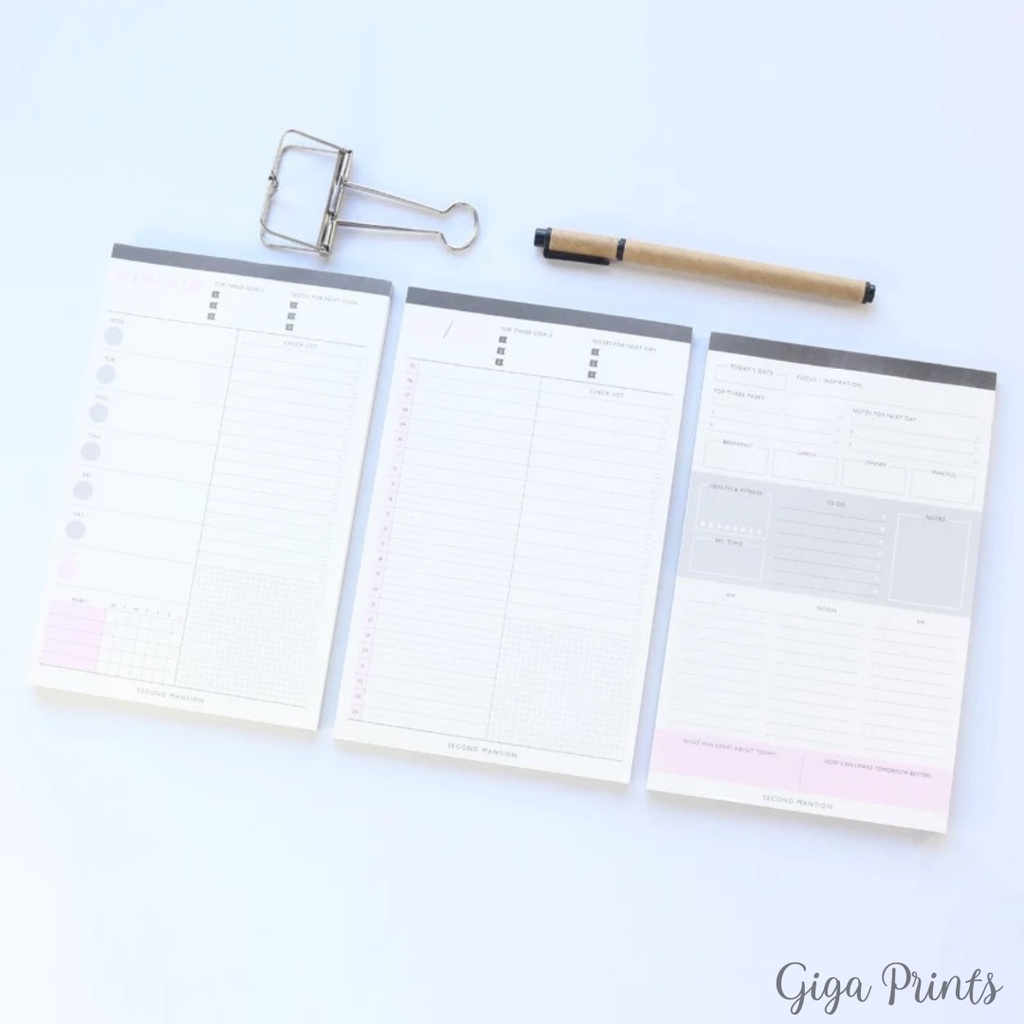 Daily Weekly Schedule Planner Memo Pad Notepad Desk Organizer ...