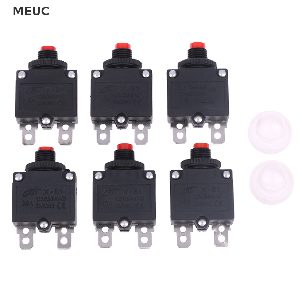 Meuctiffy 5A 6A 8A 10A 15A 20A Thermal Switch Circuit Breaker Overload ...
