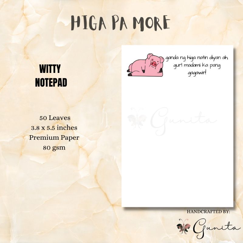 Higa Pa More Witty Notepad | Gunita.ph | Shopee Philippines