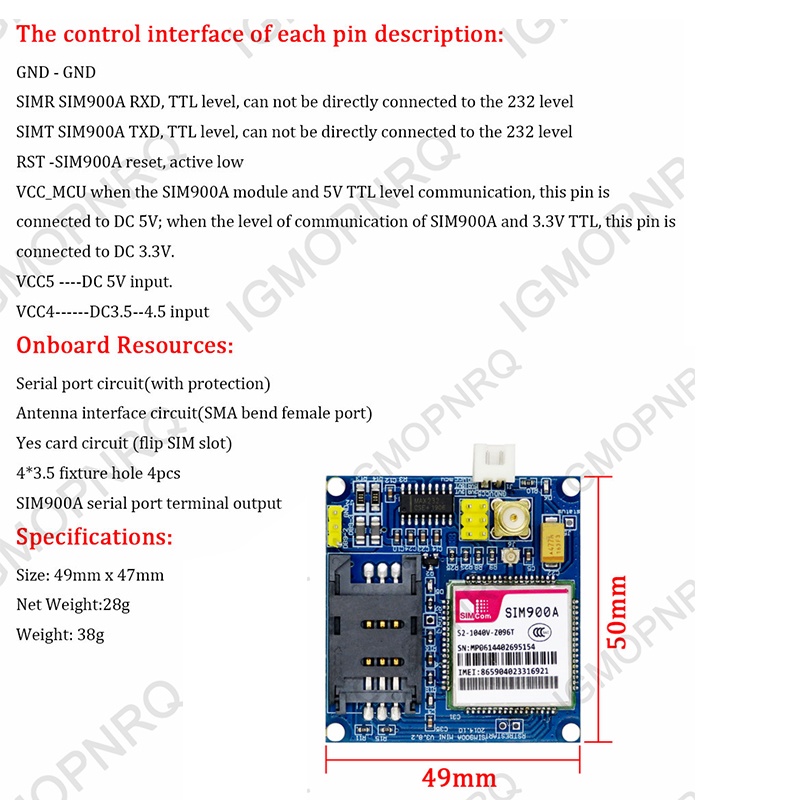 SIM900A sim900 V4.0 Kit Wireless Extension Module GSM GPRS Board ...