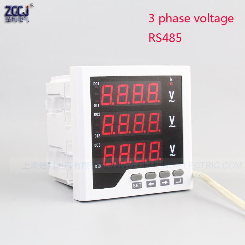 CJ-3AV33-T 0-450V AC range 3 phase digital voltage meter with RS485 ...