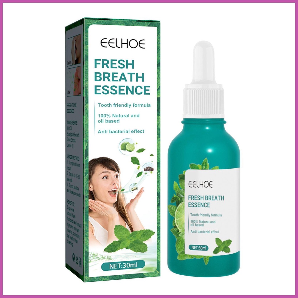 Bad Mouth Smell Removing Drops Mint Breath Essence 30ml Sugar-PH ...