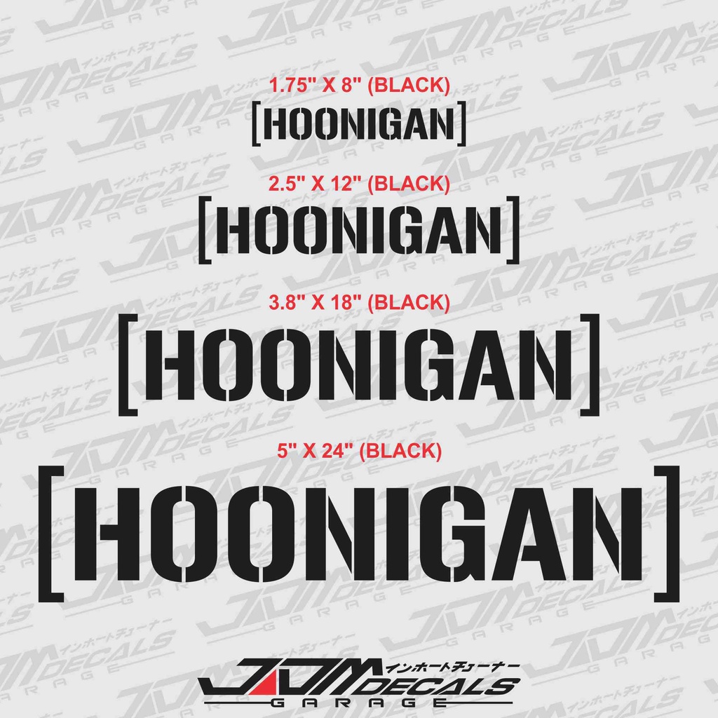 Hoonigan Vinyl Sticker | Shopee Philippines