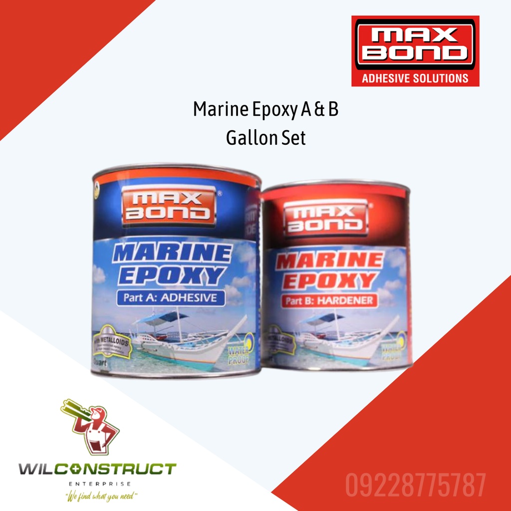 MAX BOND Marine Epoxy A & B Gallon Set | Shopee Philippines