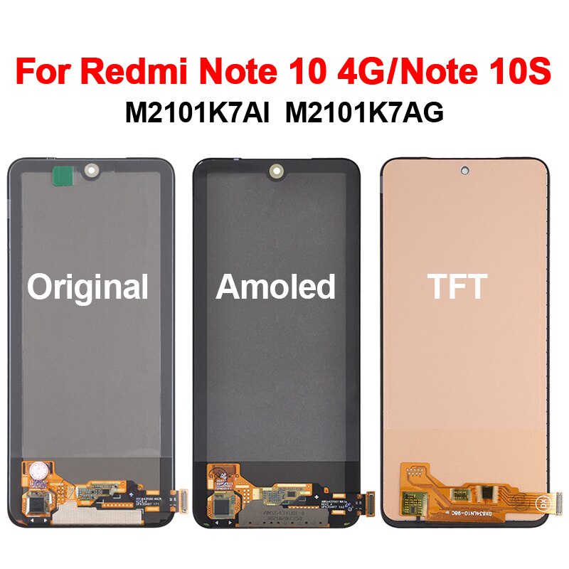6.43"Original Redmi Note 10 4G LCD For Xiaomi Redmi Note 10S M2101K7AI ...