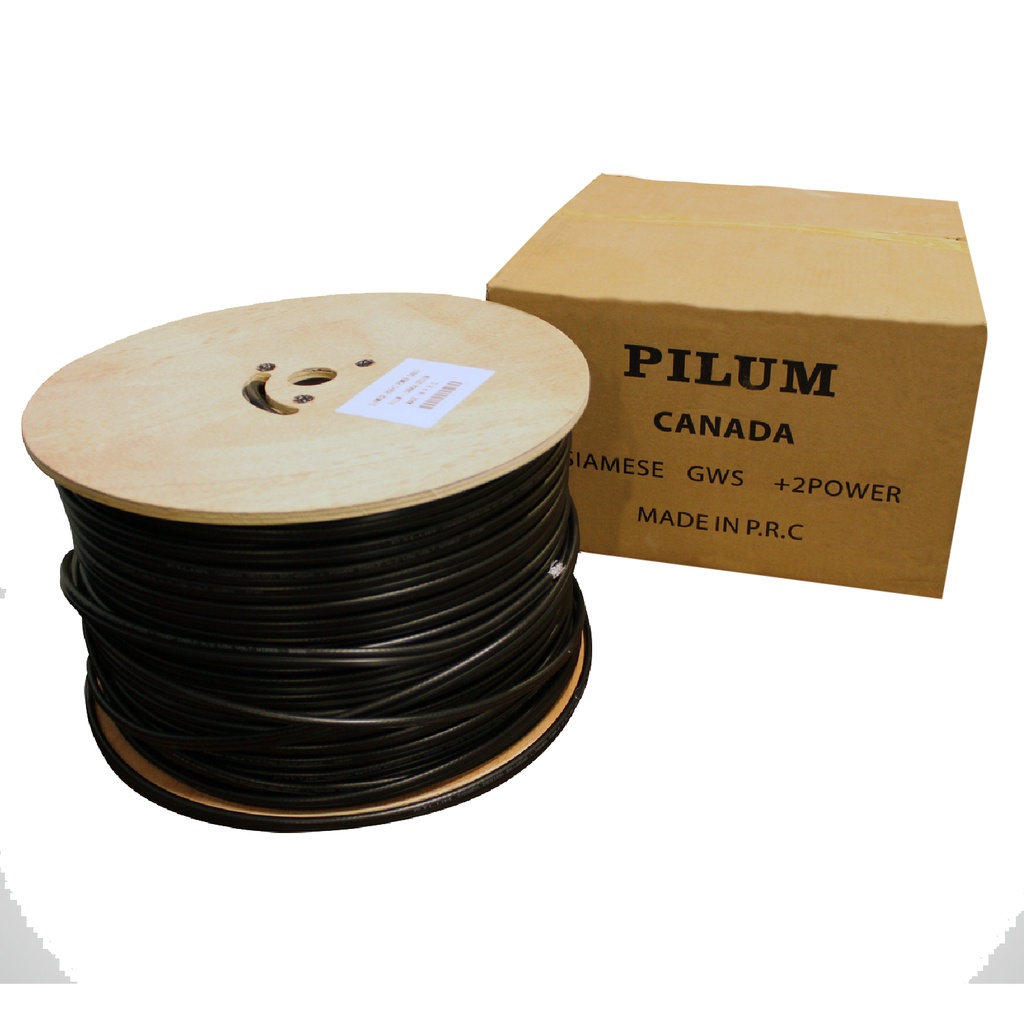 Coaxial Cable Pilum RG6+2 SIAMESE W/ & W/out GEL (Best suited for CCTV ...