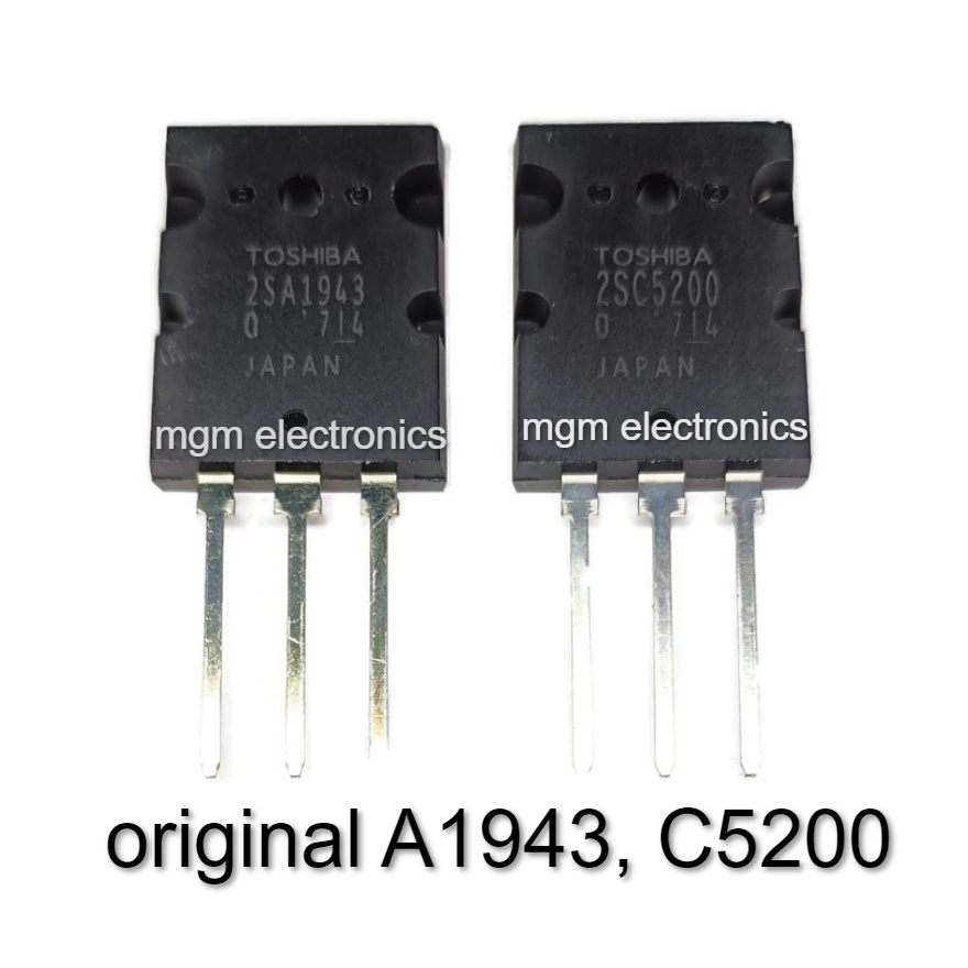 1pc. A1943 / C5200 POWER TRANSISTOR, 230V 15A Original Toshiba | Shopee Philippines