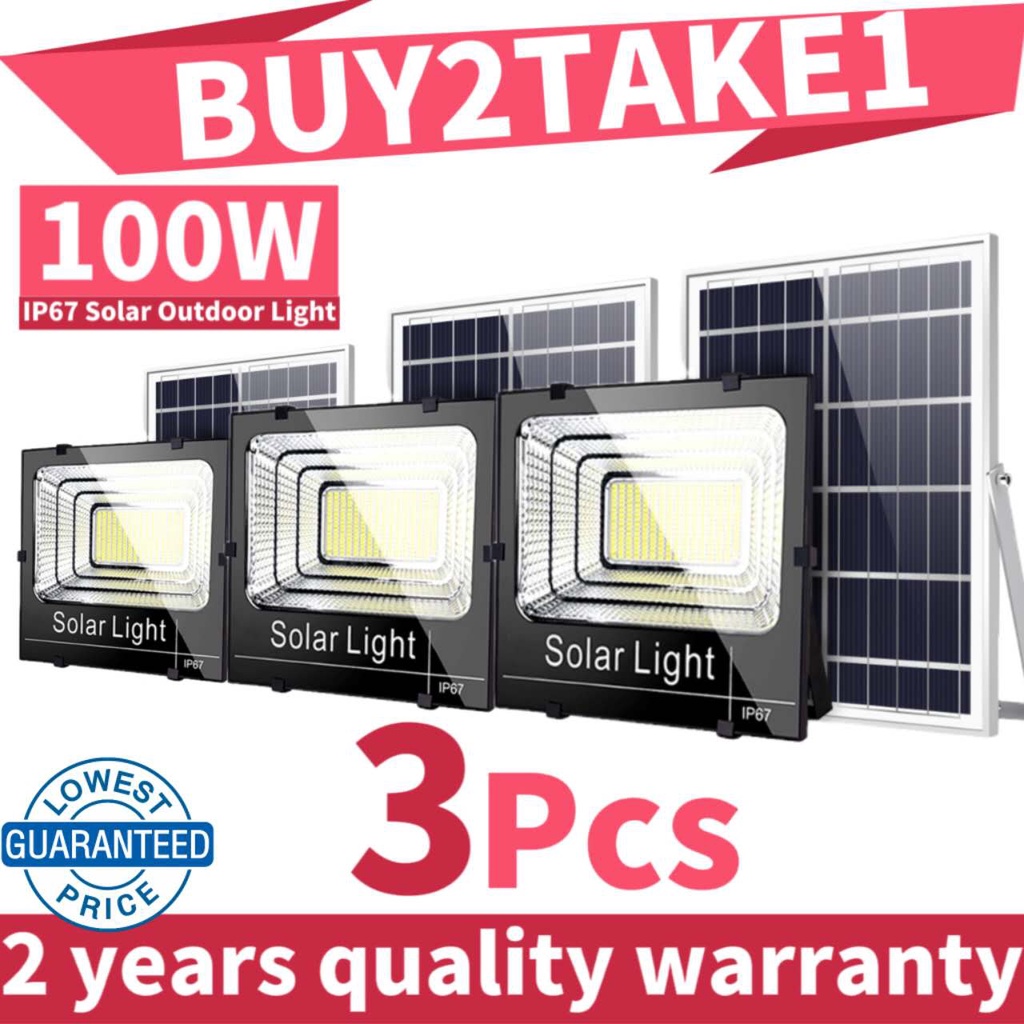 Buy 1Get 2 Free Solar Light 2 Years Warranty Outdoor Lighting Flood ...