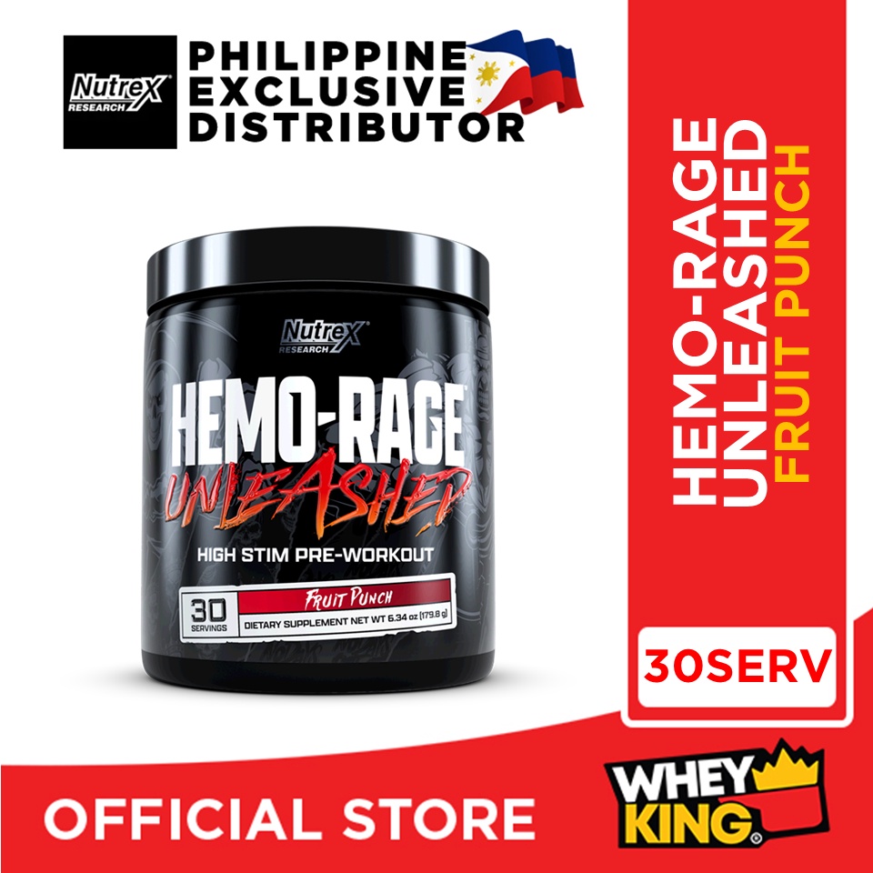 PRE WROKOUT - Nutrex Hemo-Rage Unleashed. High Stim Pre-Workout, Hard ...