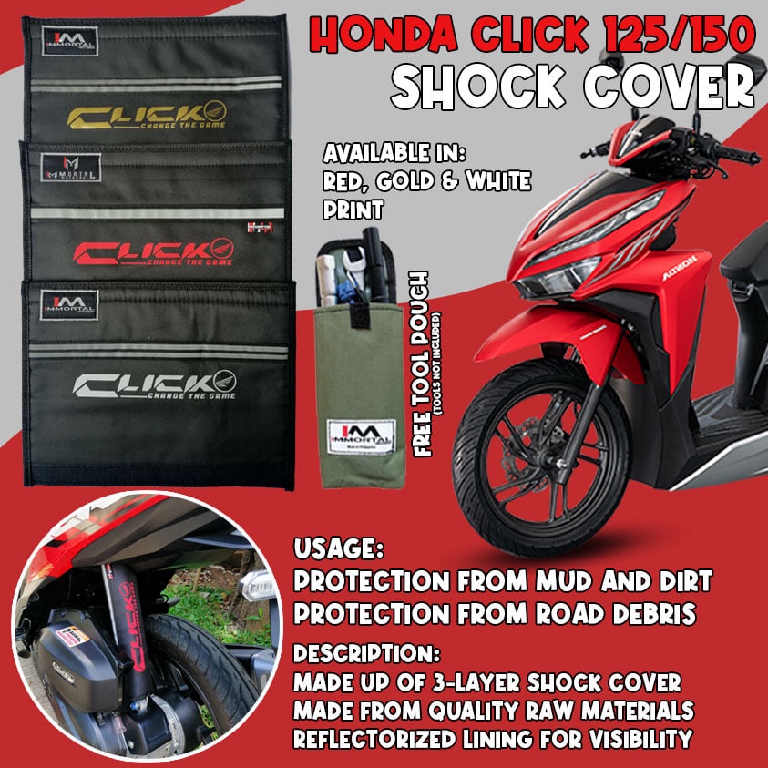 Honda Click 125/150 Shock Cover ( STOCK SHOCK ONLY ) BY IMMORTAL ...