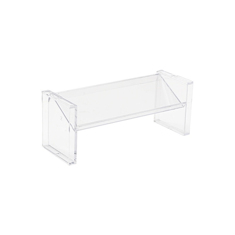 Slanted Base Figurine Display Rack Acrylic Transparent Shelf ...