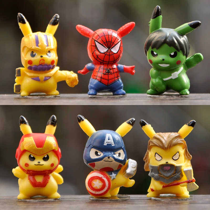 6pcs/Set TAKARA TOMY Pokemon Anime Figure Cartoons Movie Mini Toy Doll ...
