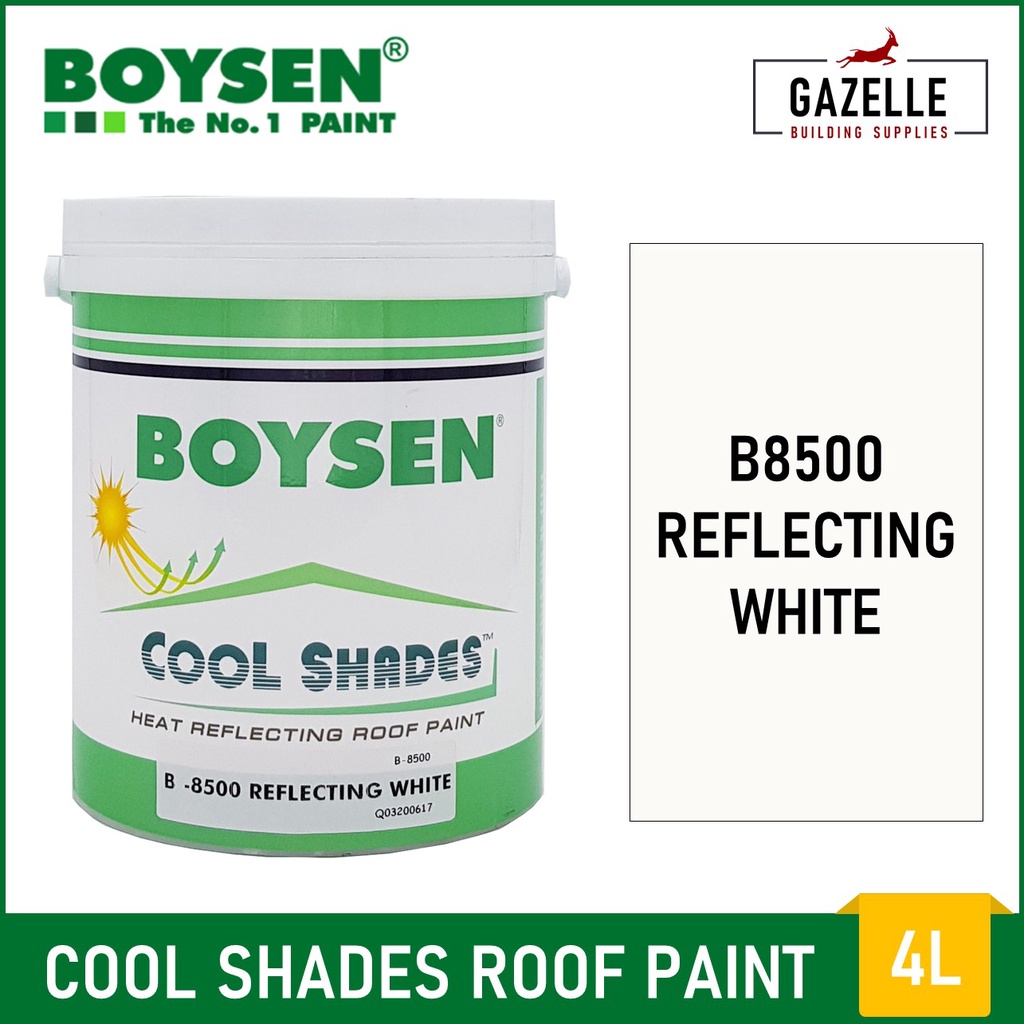 Boysen Cool Shades Roof Paint - 4L ( 7 Colors Available ) | Shopee ...
