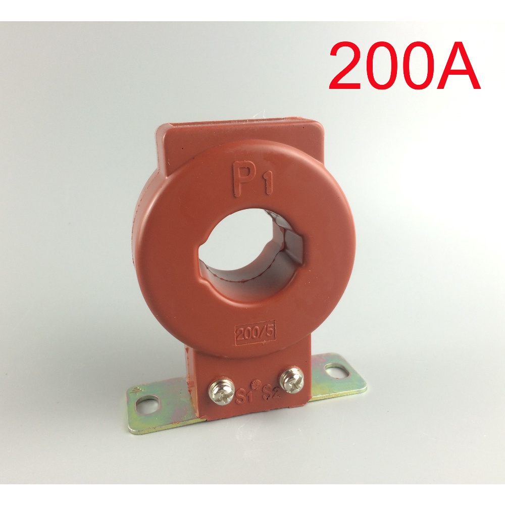 New type Easy use 200/5 0-200A current transformer Conductor through 1 ...
