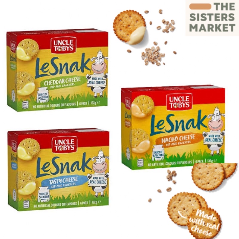 New UNCLE TOBYS LE SNAK DIP & CRACKERS 6 PACK Of Australian Cheese ...