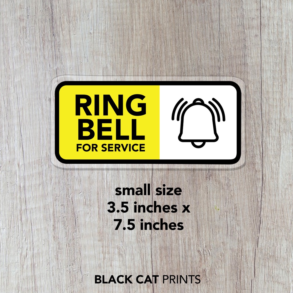 Ring Bell for Service Sign | Laminated Signage | Sign Board | Shopee ...