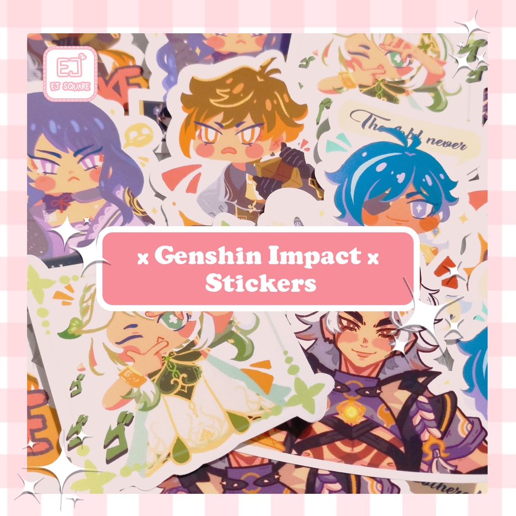GENSHIN IMPACT VINYL WATERPROOF STICKERS | EJ SQUARE | Shopee Philippines