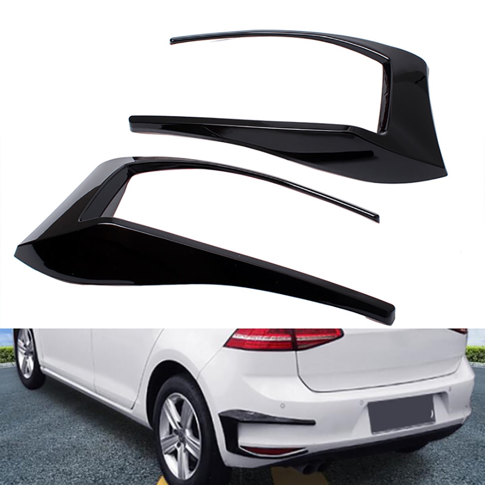 For VW Golf 7 MK7 GTI R GTD R400 2012-2015 Bright Black Rear Bumper ...