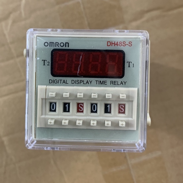 Dh48s-s OMRON time Relay red face 220V comes with base. | Shopee ...