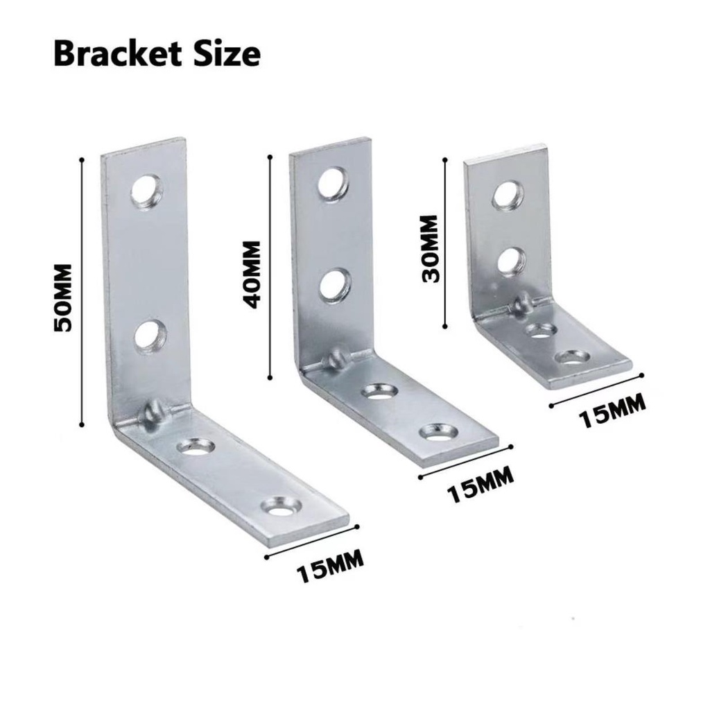 Mini L-SHAPE CORNER BRACE/Steel Bracket 4pcs （30x30/40x40/50x50 ...