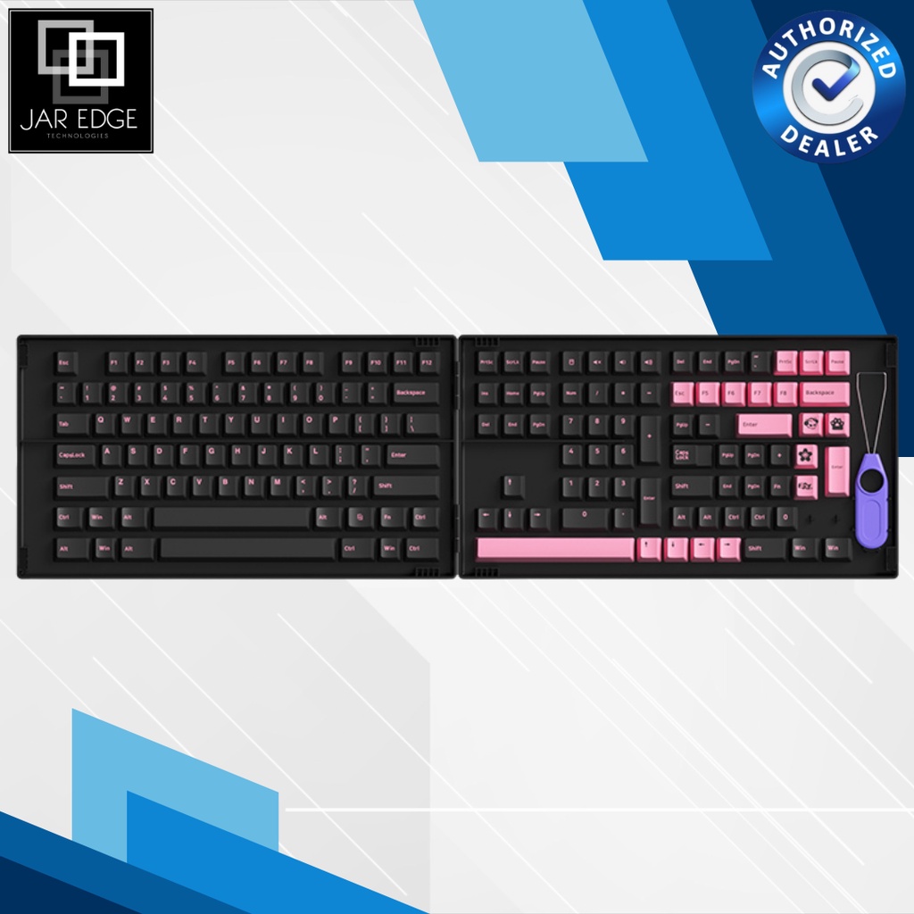 AKKO BLACK/PINK DANCER VERSION 229-KEY CHERRY PBT DOUBLE SHOT KEYCAPS ...