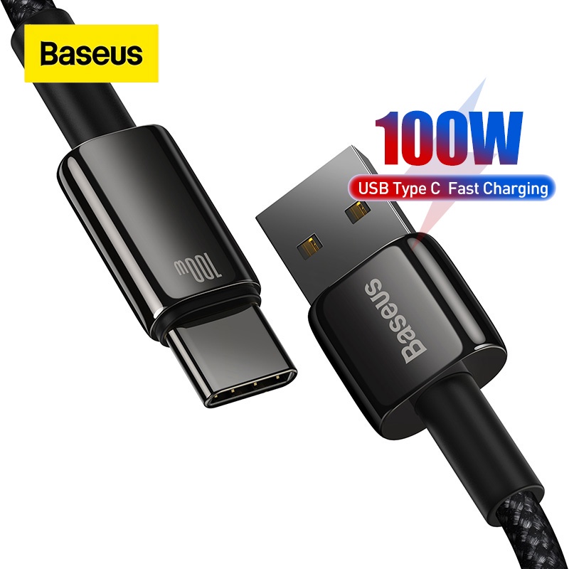 Baseus 100W USB Type C Cable Fast Charging Wire USB-C Charger Data Cord ...