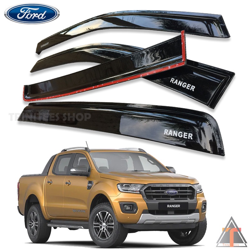 REVO Ford Ranger 2012 to 2021 OEM Window door Rain visor black | Shopee ...