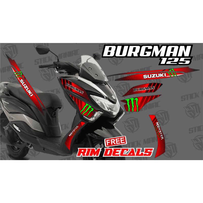 Suzuki burgman decals sticker | Shopee Philippines