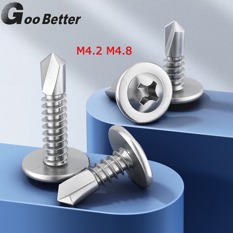 M4.2 M4.8 Self Drilling/Tapping Tek Screws Head Bay Fixing Screw Stainless Steel Tail Drilling ...