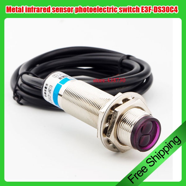 Metal infrared sensor photoelectric switch E3F-DS30C4 proximity switch diffuse reflection sensor ...