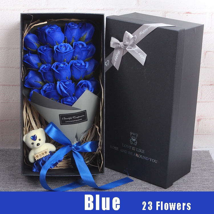 Soap Flower Rose 33 Roses Gift Box Explosive Birthday Gift For ...