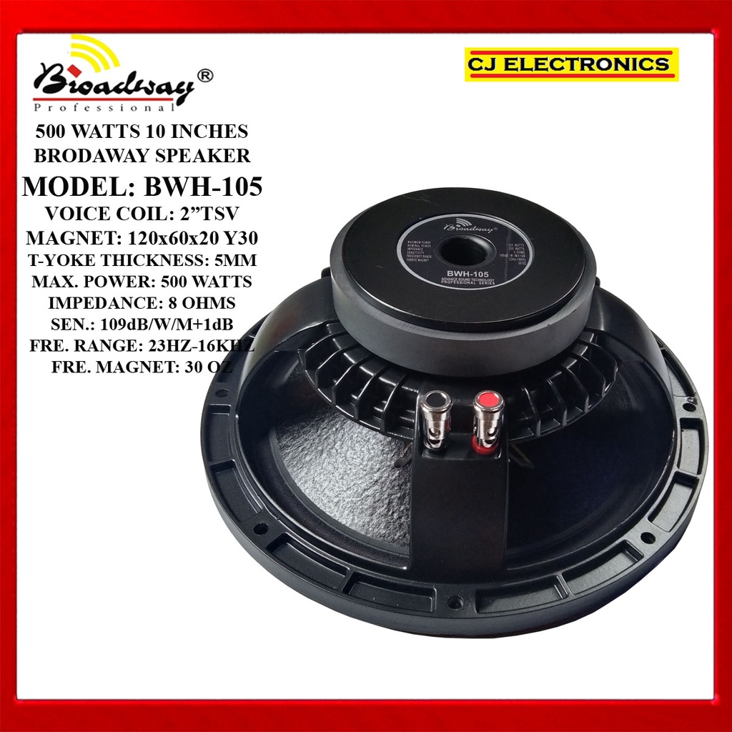 500 WATTS 10 INCHES BROADWAY SPEAKER BWH-105 | Shopee Philippines