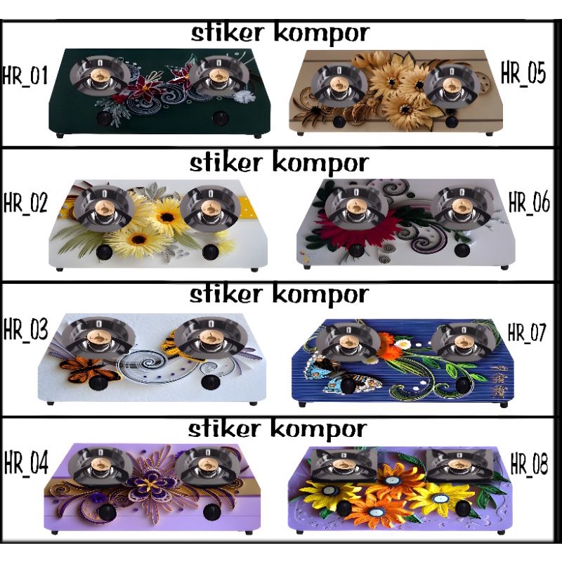 3d Floral Print 2-burner Stove Sticker | Shopee Philippines
