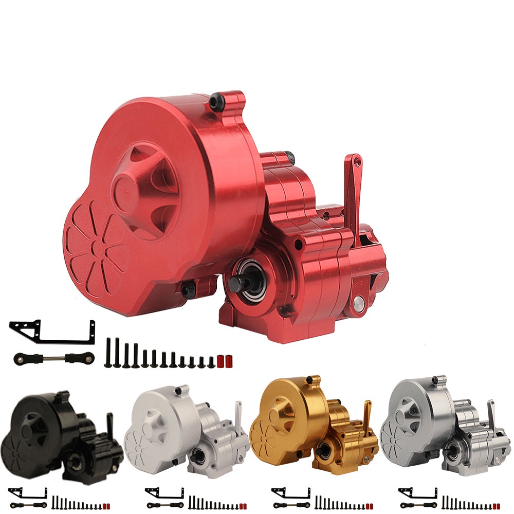SCX10 Metal Gearbox Transmission Box with Motor Gear for 1/10 RC Rock ...