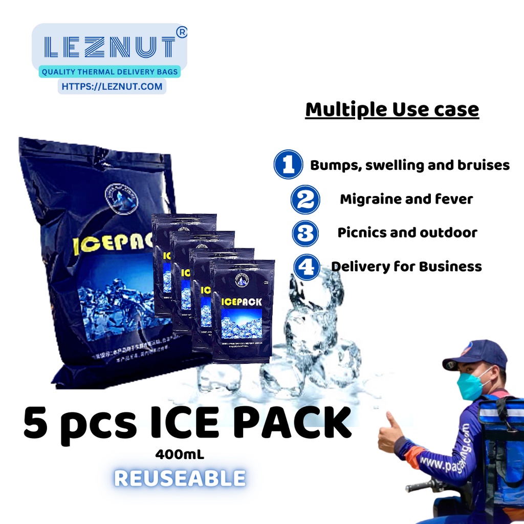 5 pcs Reusable Gel Ice bag Ice pack for Physical theraphy | Shopee ...